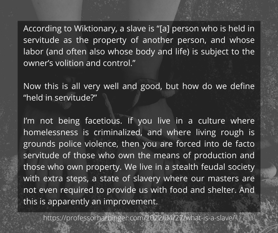 What is a Slave? – Professor Harbinger's School for Villains